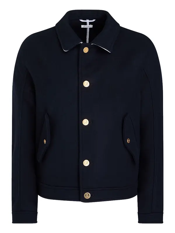 Thom Browne Cashmere-felt Jacket - Navy