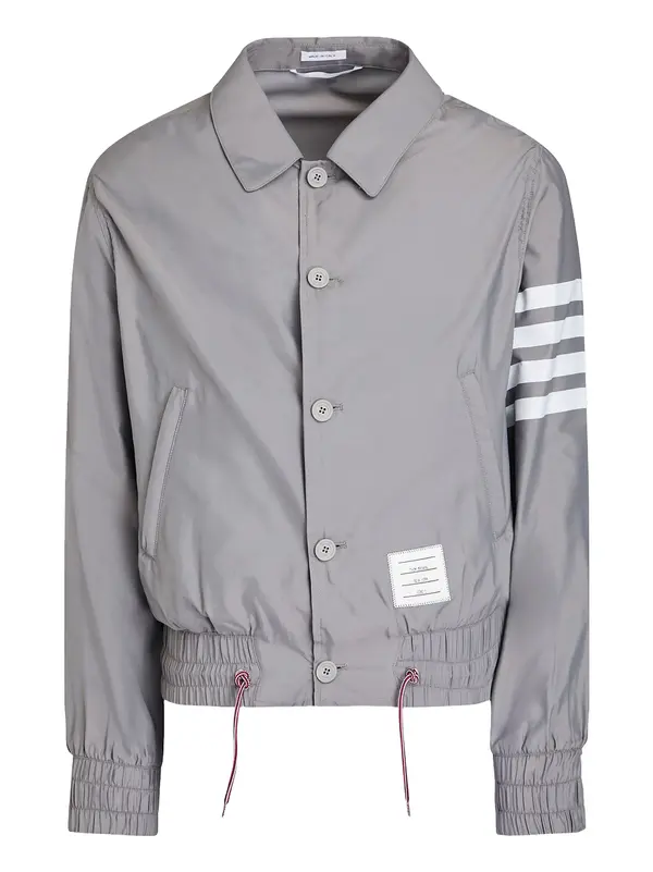 Thom Browne Striped Shell Jacket - Gray