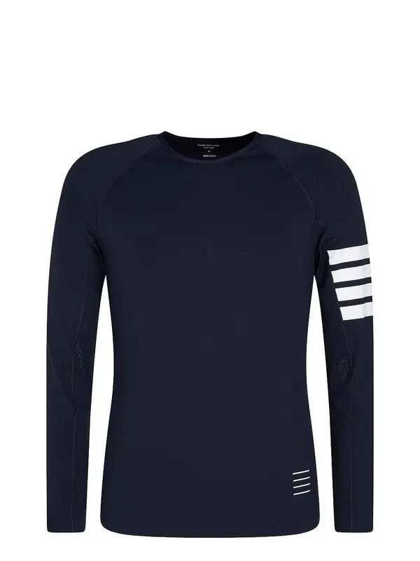 Thom Browne Striped Stretch T-shirt - Navy