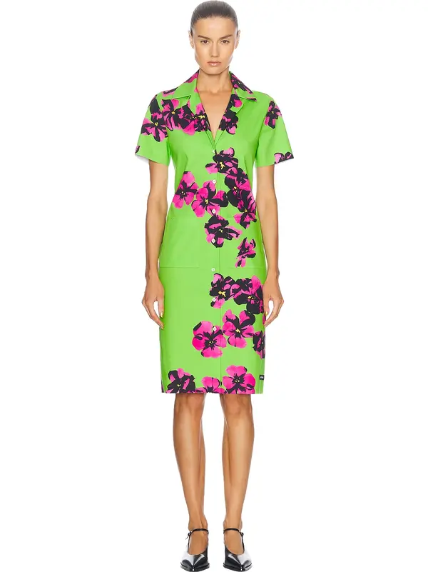Miu Miu Cotton Shirt Dress - Mela & Pink