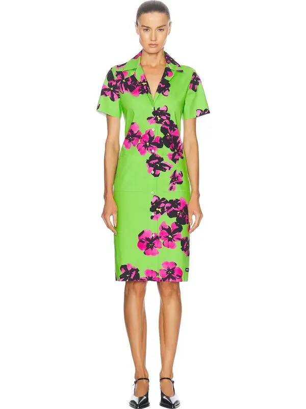 Miu Miu Cotton Shirt Dress - Mela & Pink