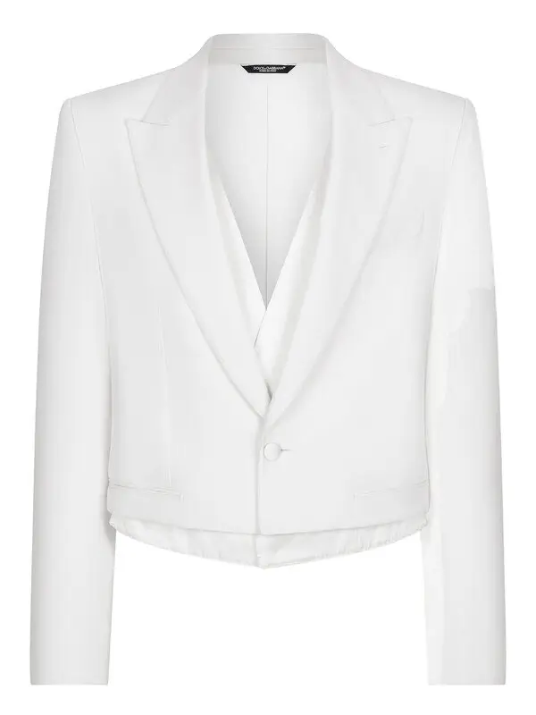 Dolce & Gabbana Single-breasted Sicilia-fit Jacket With Faux Vest - White