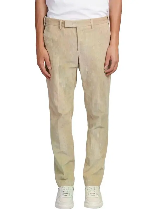 PT TORINO Corduroy Straight-leg Trousers - Neutrals