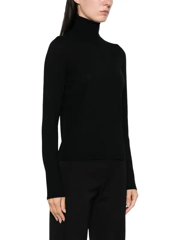 Max Mara Cashmere Roll Neck Sweater - Black