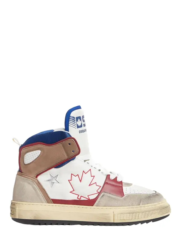 Dsquared2 Panelled High-top Sneakers - White