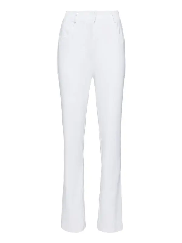 Norma Kamali High-waist Boot Leg Jeans - White