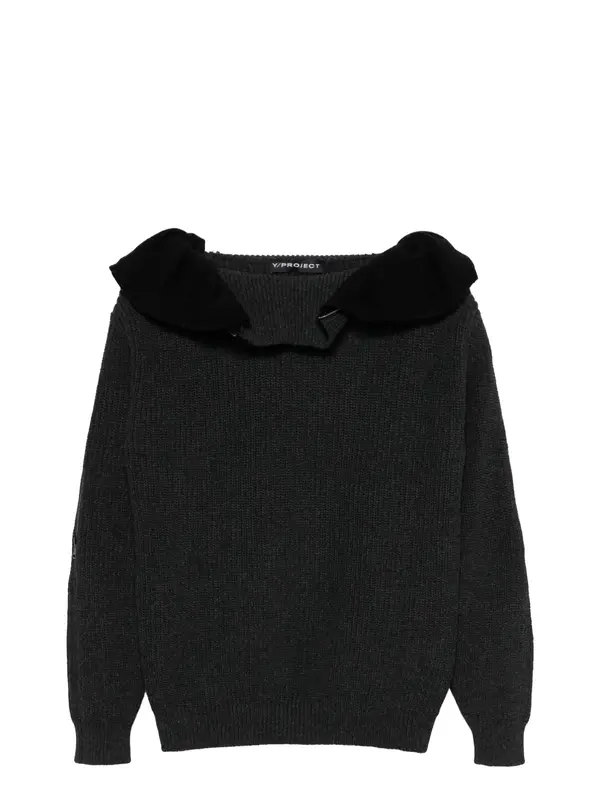 Y/project Zip Hooded Sweater - Grey
