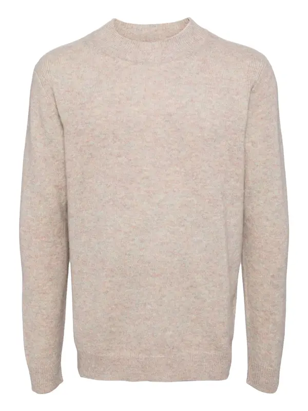 MAN ON THE BOON. Mock-neck Wool-blend Jumper - Neutrals
