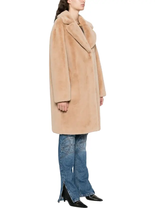 STAND STUDIO Camille Faux-fur Coat - Neutrals