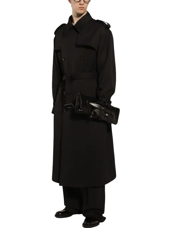 Dolce & Gabbana Double-breasted Trench Coat - Black