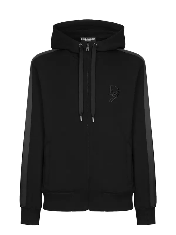 Dolce & Gabbana Logo-embroidered Hoodie - Black