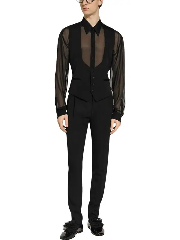 Dolce & Gabbana Slim-fit Tailored Trousers - Black