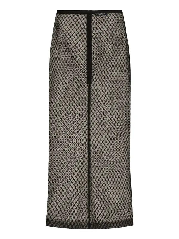 Dolce & Gabbana Mesh Pencil Skirt - Black