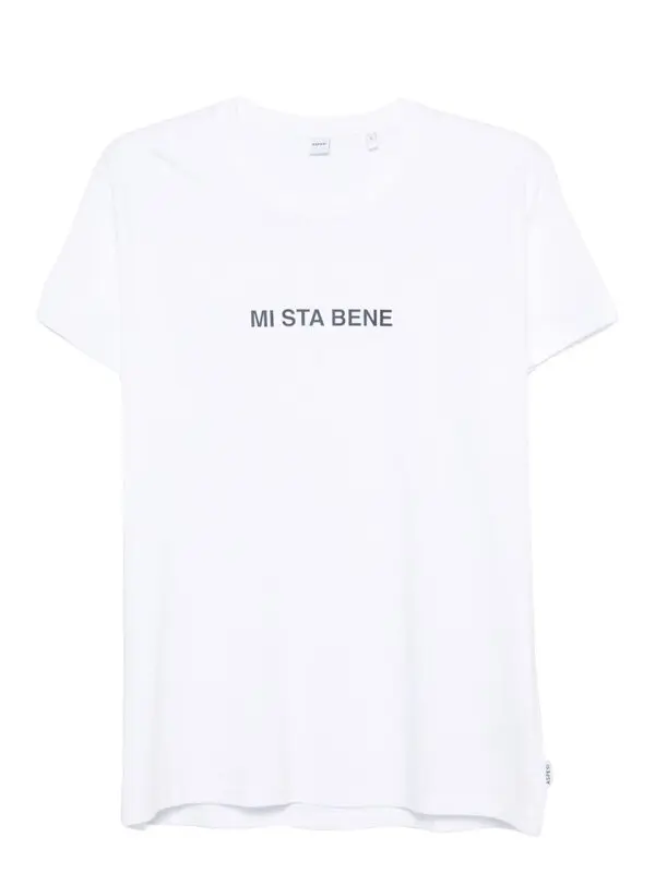 Aspesi Slogan-print T-shirt - White