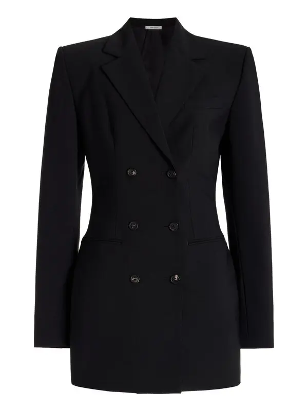 NENSI DOJAKA Double-breasted Suiting Blazer - Black