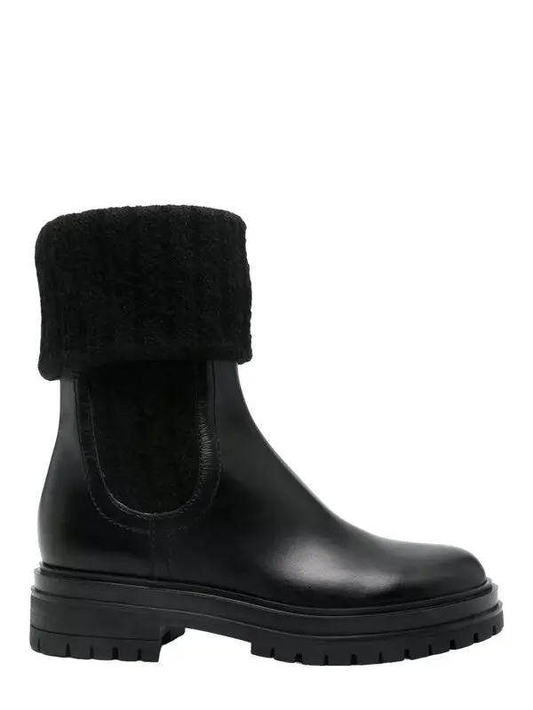 GIANVITO ROSSI 45mm Folded Chelsea Boots - Black
