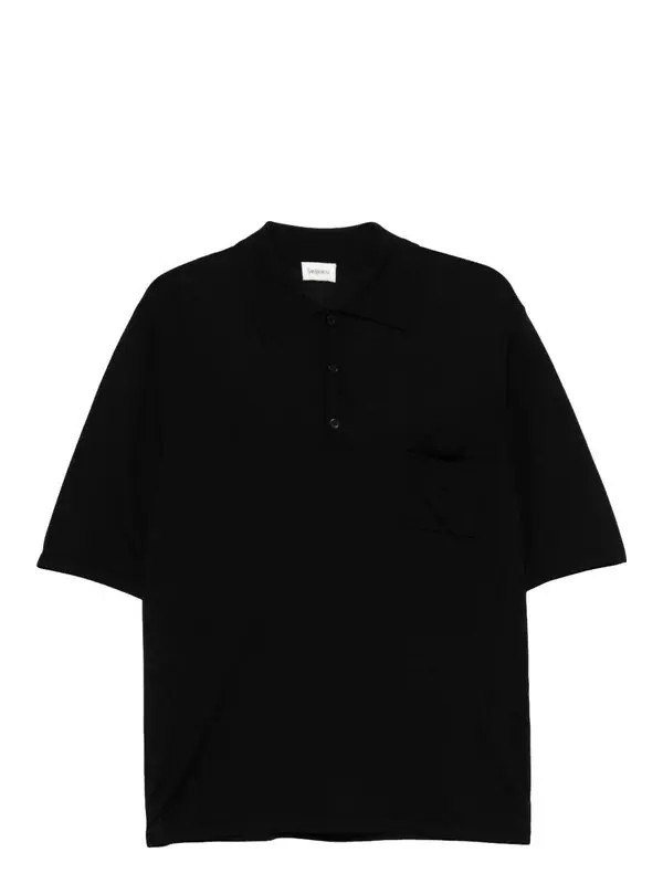 Saint Laurent Logo-embroidered Polo Shirt - Black