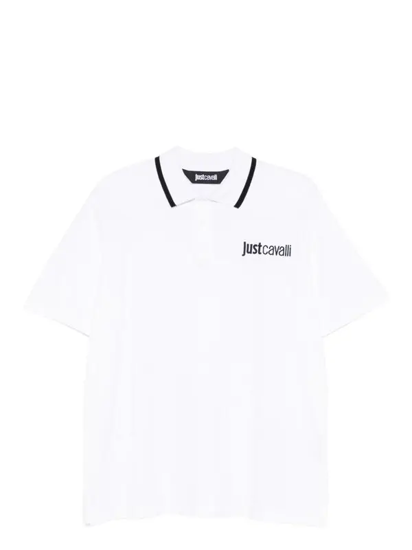 Just Cavalli Logo-embroidered Polo Shirt - White