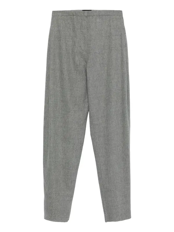 Emporio Armani Mélange-effect Trousers - Grey