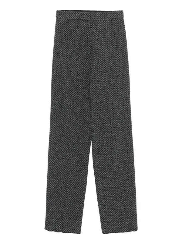 Emporio Armani Pattern Jacquard Trousers - Grey