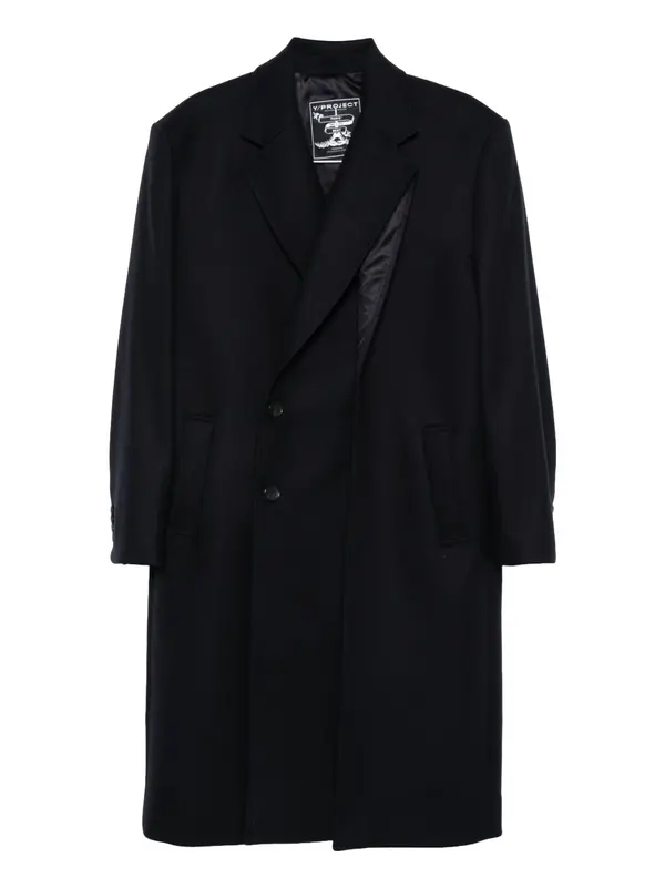 Y/project Double-front Coat - Blue
