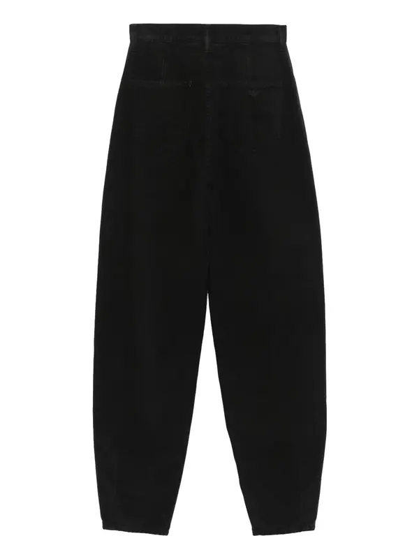 Emporio Armani High-rise Tapered Jeans - Black