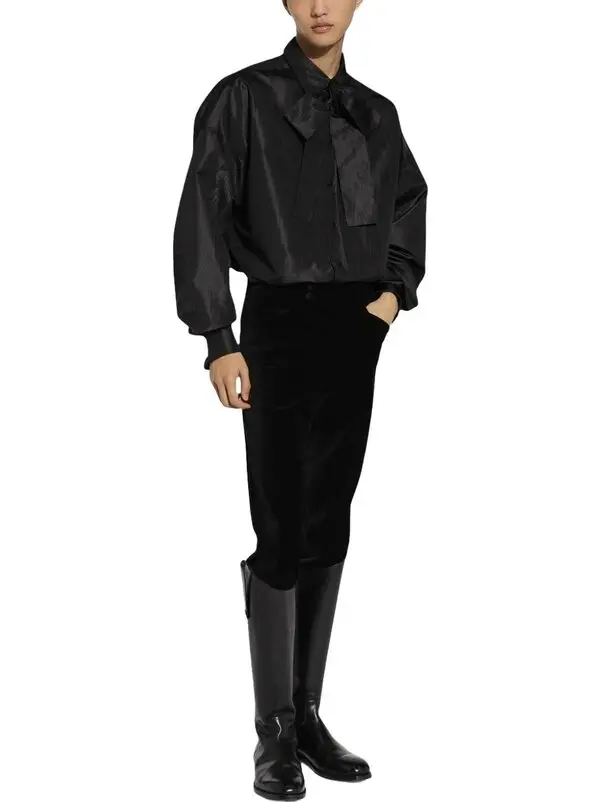 Dolce & Gabbana Bow Shirt - Black
