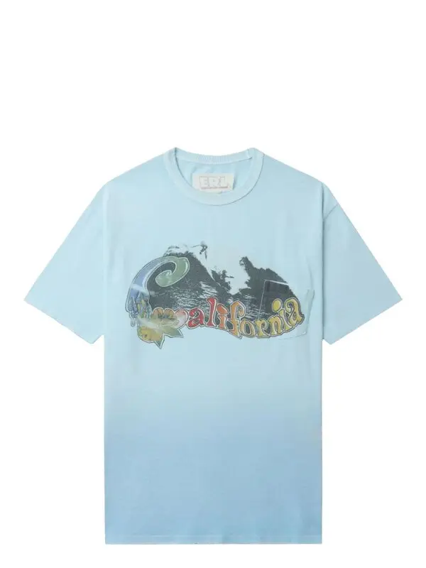 ERL Slogan-print T-shirt - Blue