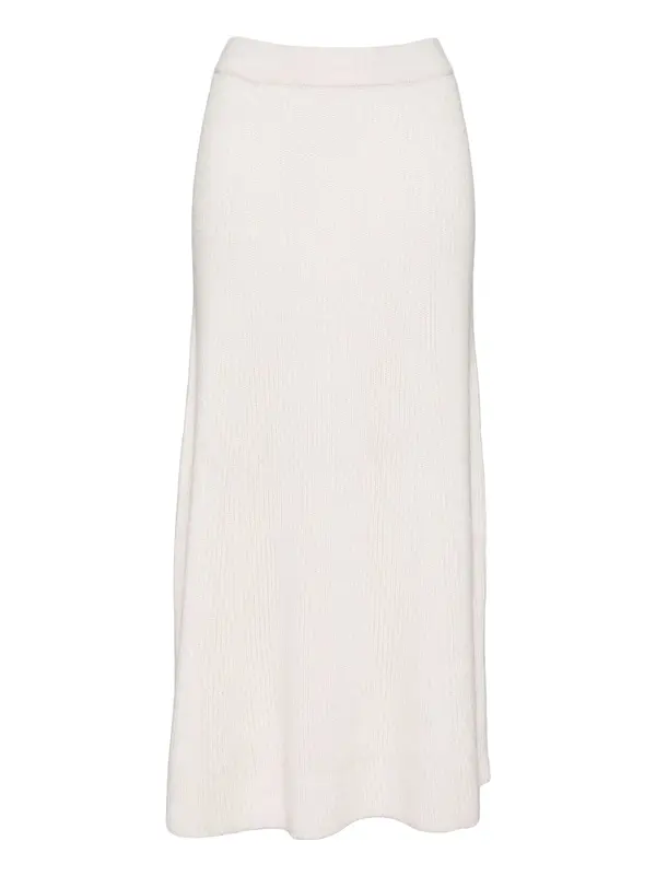 Zimmermann Illustration Paneled Rib Skirt - Neutrals