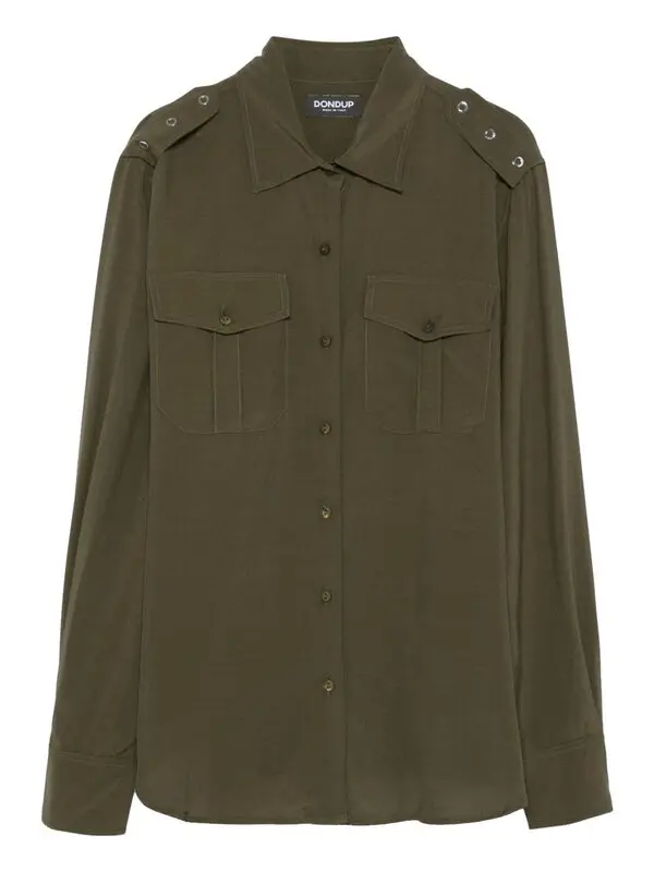 DONDUP Spread-collar Shirt - Green