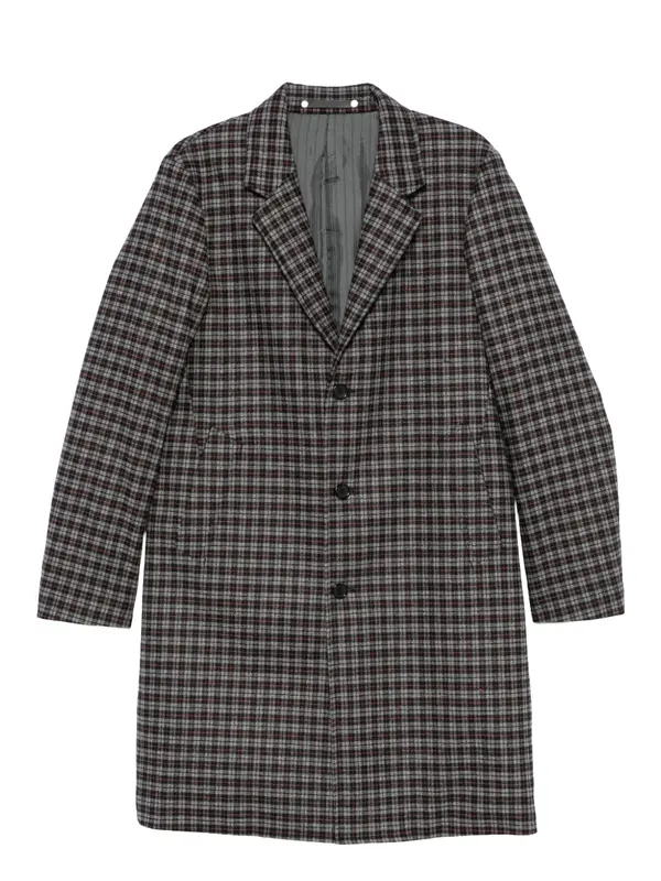 Paul Smith Checked Coat - Grey