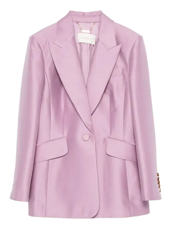 Zimmermann Illustration Blazer - Pink