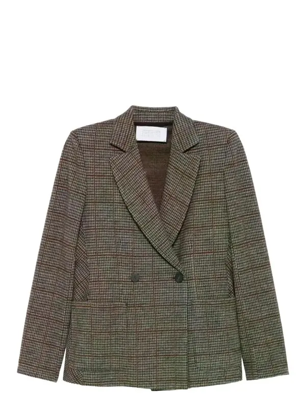 Harris Wharf London Houndstooth Blazer - Brown