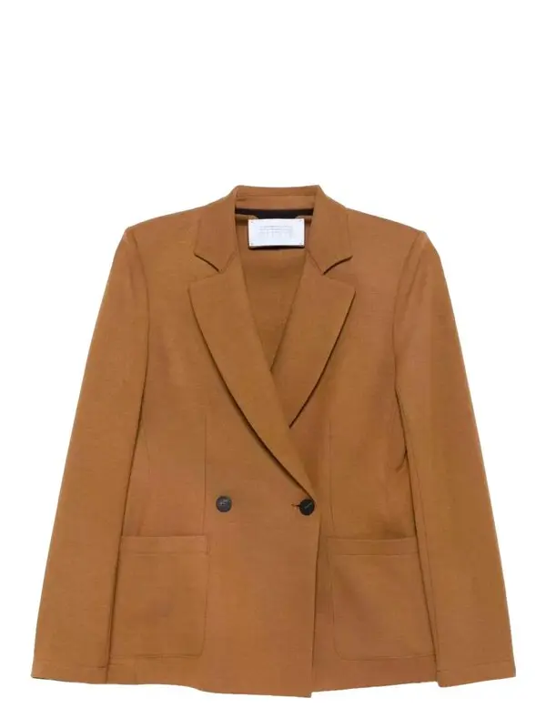 Harris Wharf London Double-breasted Blazer - Brown