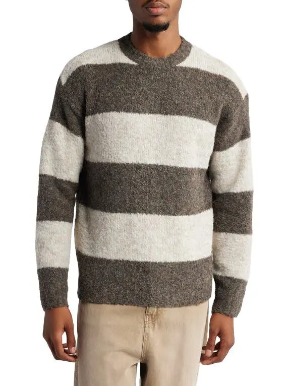 BDG URBAN OUTFITTERS Stripe Bouclé Knit Sweater - Ecru