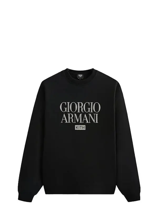 Kith X Giorgio Armani Nelson Crewneck Sweatshirt - Black