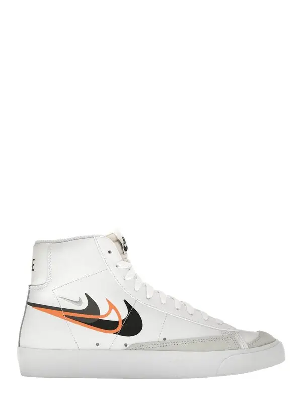 Nike Blazer Mid '77 Swoosh - White/black/bright Mandarin