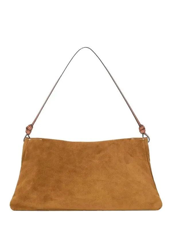 Staud Wally Suede Shoulder Bag - Tan