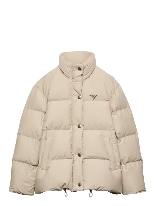 Prada Technical Fabric Down Jacket - Desert Beige
