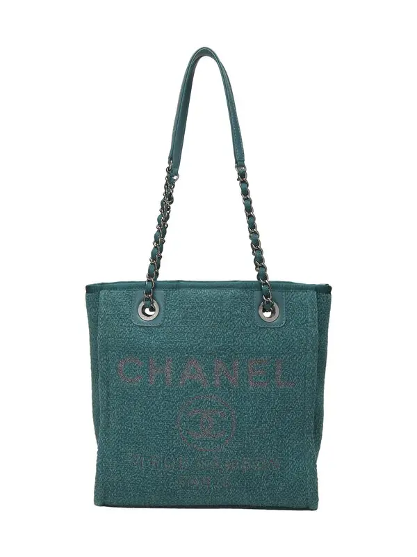 Chanel Deauville Tote Boucle - Green