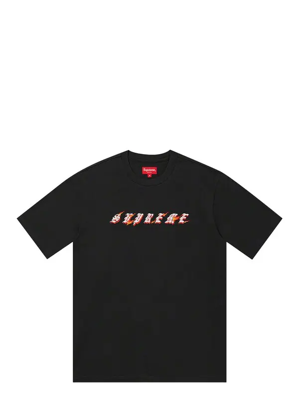 Supreme Flames Short-sleeve Top - Black