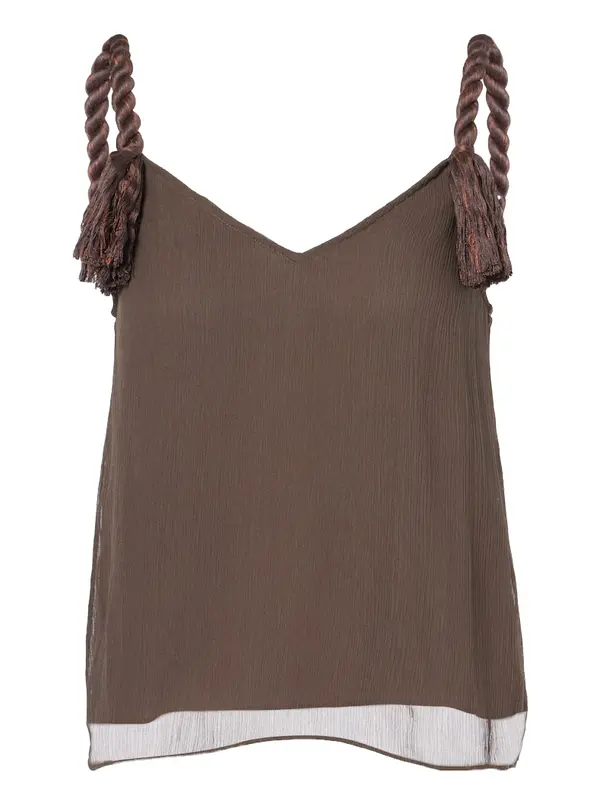 JW Anderson Layered Tassel-detail Camisole - Brown
