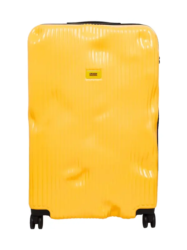 CRASH BAGGAGE Stripe Large Check-in Suitcase - Yellow