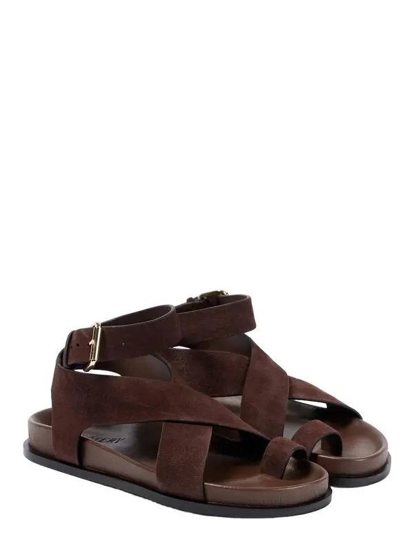 A.emery Jalen Suede Sandals - Brown