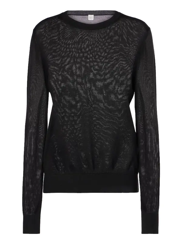 TOTEME Wool And Silk-blend Sweater - Black