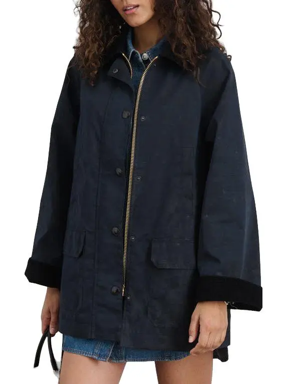 ALEX MILL Madison Waxed Cotton Jacket - Navy