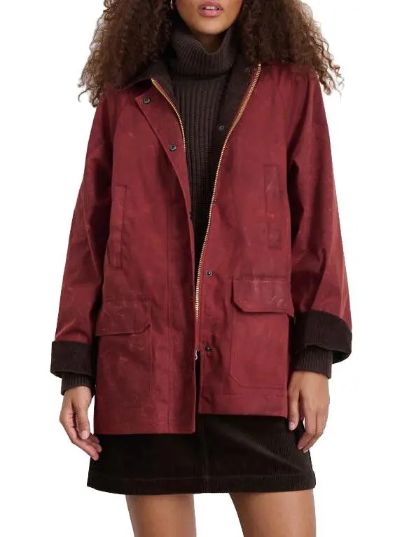 ALEX MILL Madison Waxed Cotton Jacket - Red