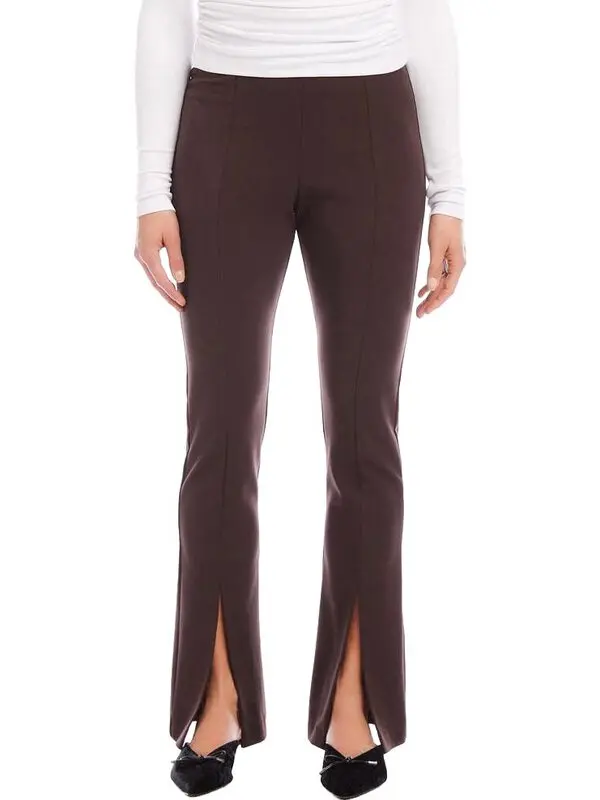 Fifteen Twenty Harlow High Waist Bootcut Pants - Brown