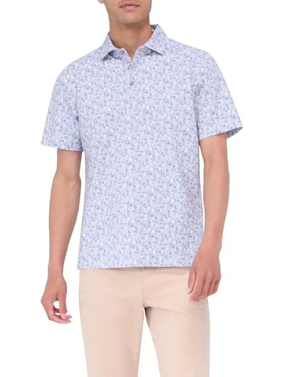 Bugatchi Victor Ooohcotton® Abstract Print Polo - Lilac