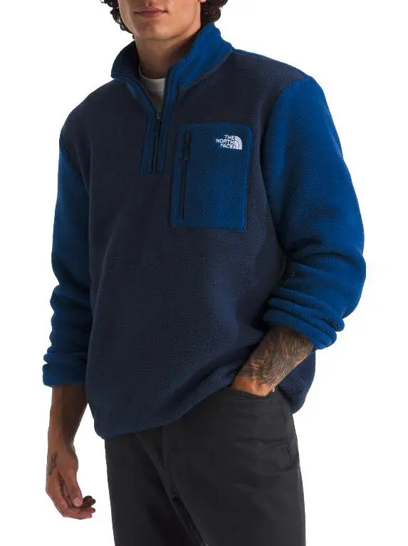 The North Face Yumiori Half Zip Recycled Fleece Pullover - Summit Navy/estate Blue